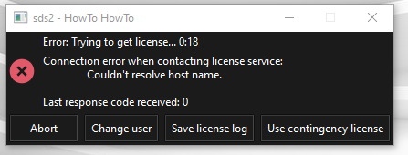 SDS2 Login and License Management